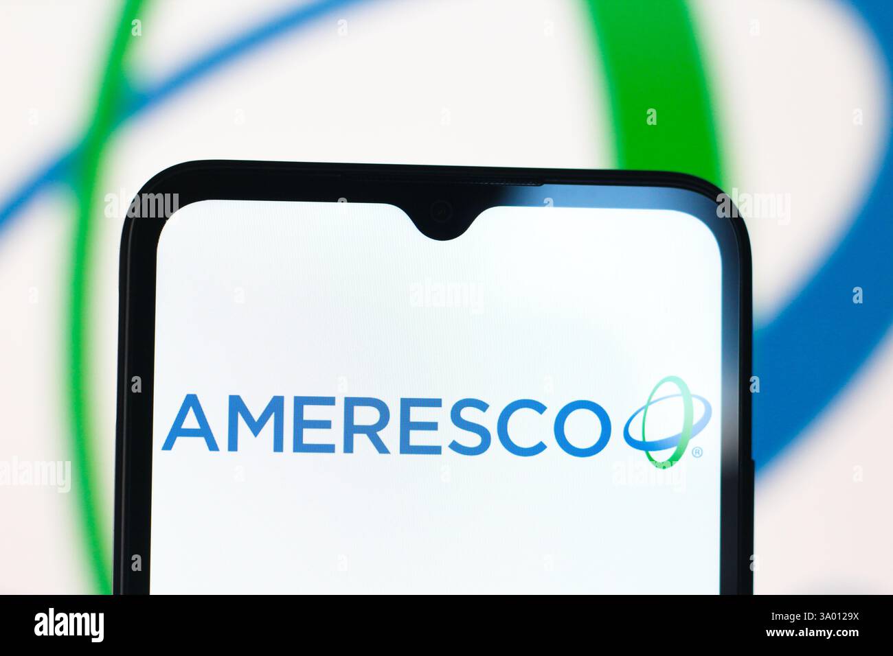 Canada. 01st Mar, 2025. In this photo illustration, the Ameresco logo is seen displayed on a ...