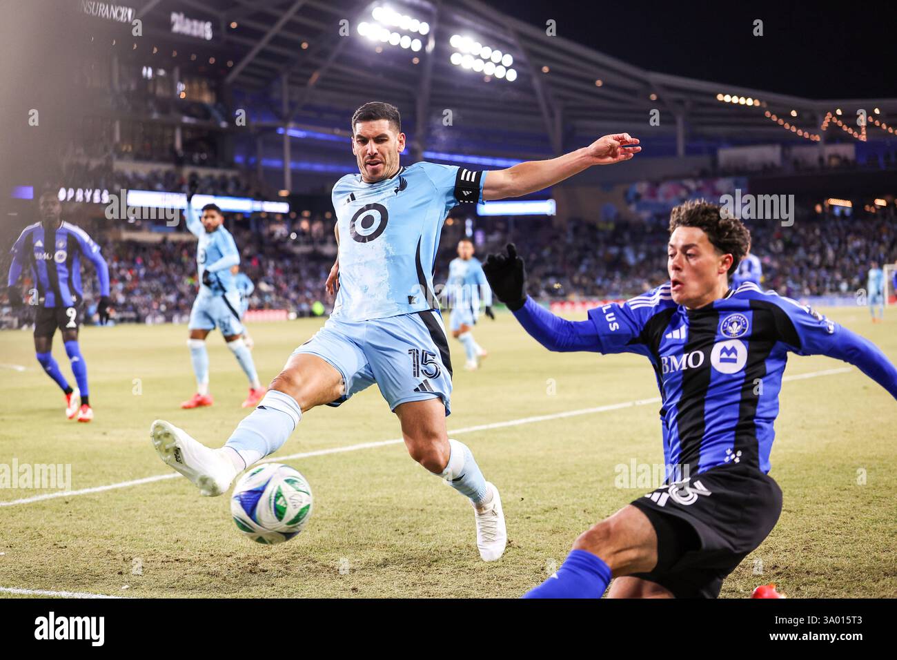 March 1st, 2025: Minnesota United defender Michael Boxall (15) defends ...
