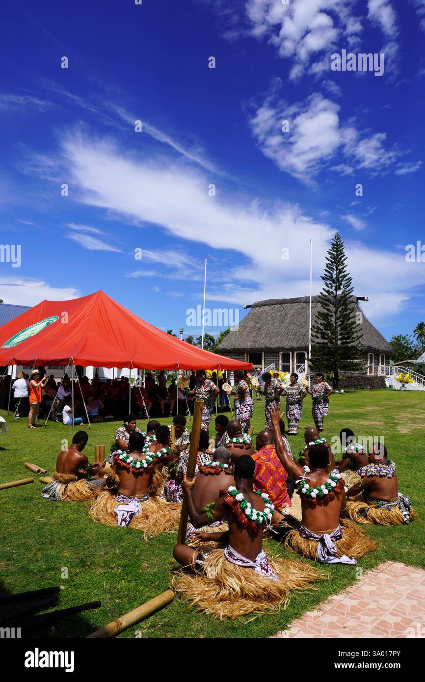 Traditionally costumed Villagers performing for Visitors Stock Photo ...