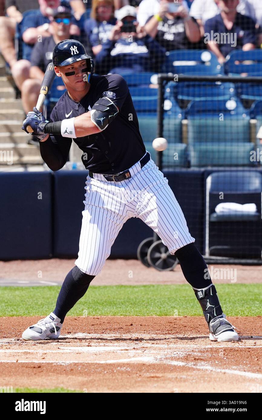 TAMPA, FL - MARCH 01: New York Yankees outfielder Aaron Judge (99) bats ...