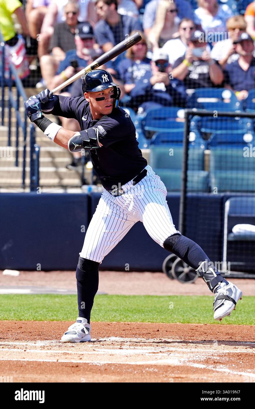 TAMPA, FL - MARCH 01: New York Yankees outfielder Aaron Judge (99) bats ...