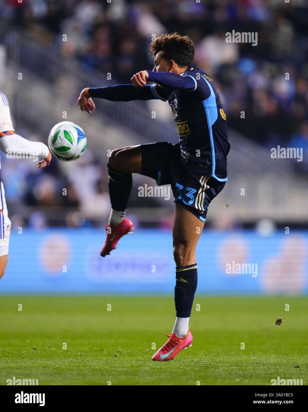 March 01, 2025: Philadelphia Union Forward Quinn Sullivan (33) kicks ...