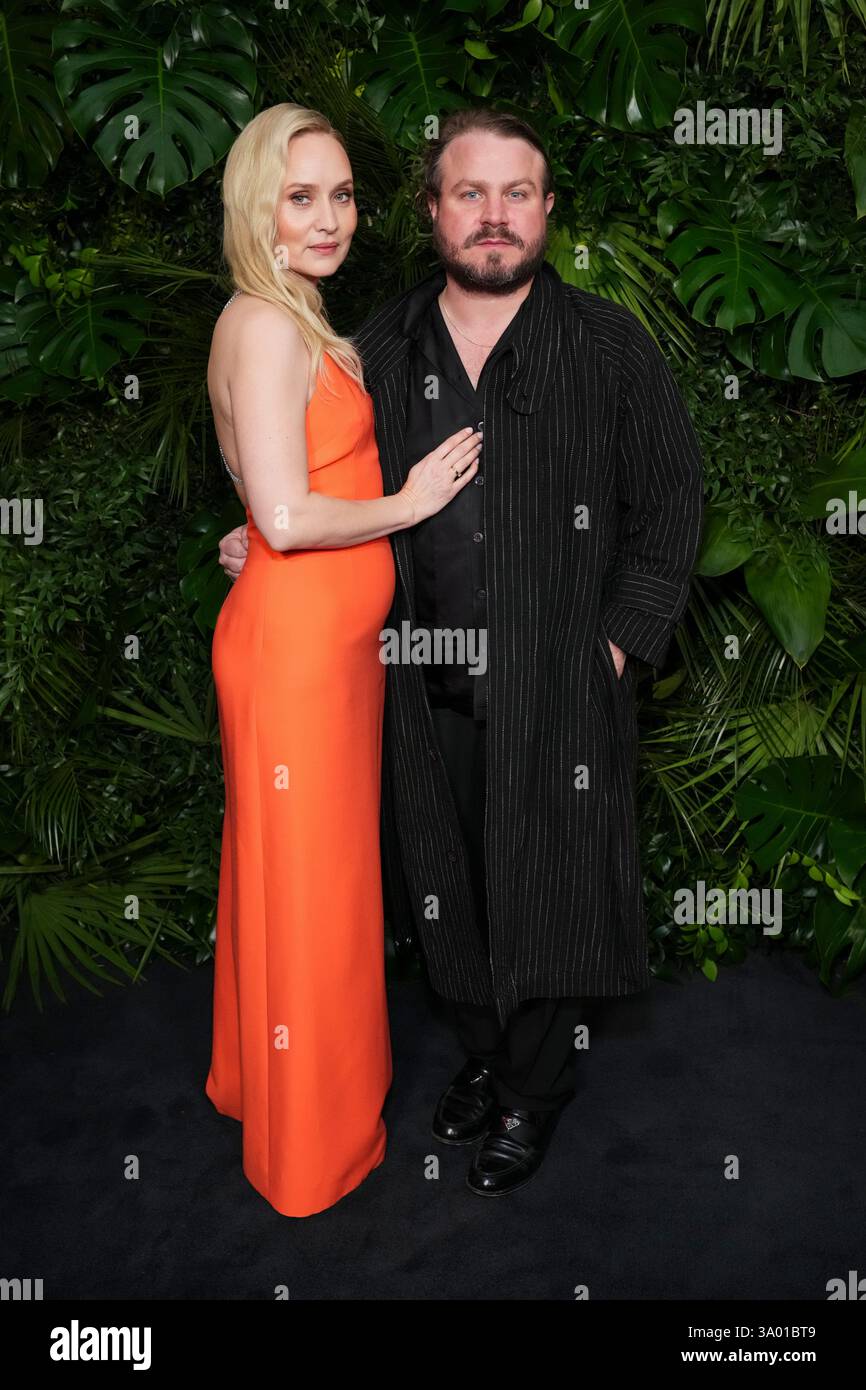 Mona Fastvold, left, and Brady Corbet arrive at Chanel's 16th Annual ...
