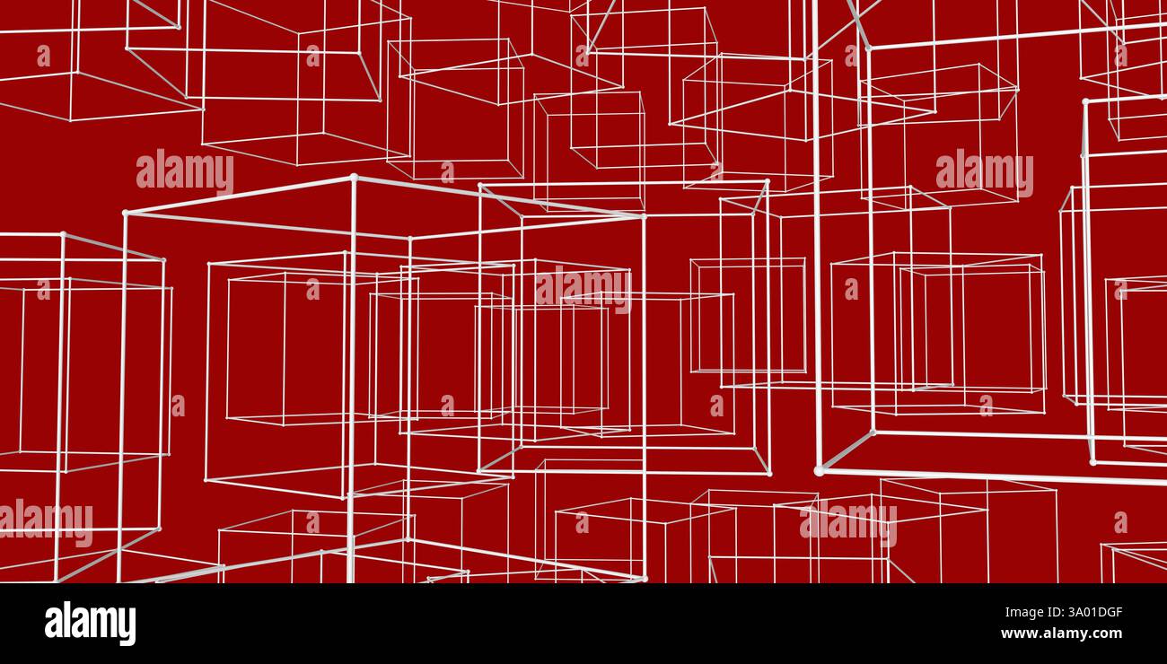 Technology Grid with a Tech Futuristic Art Abstract Stock Photo - Alamy