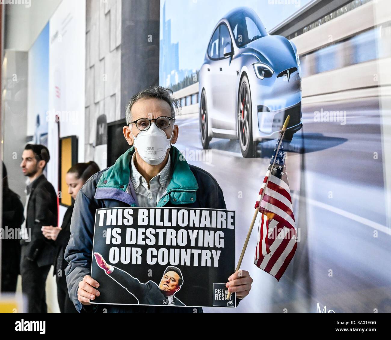 New York, USA. 01st Mar, 2025. Members of the political action group ...