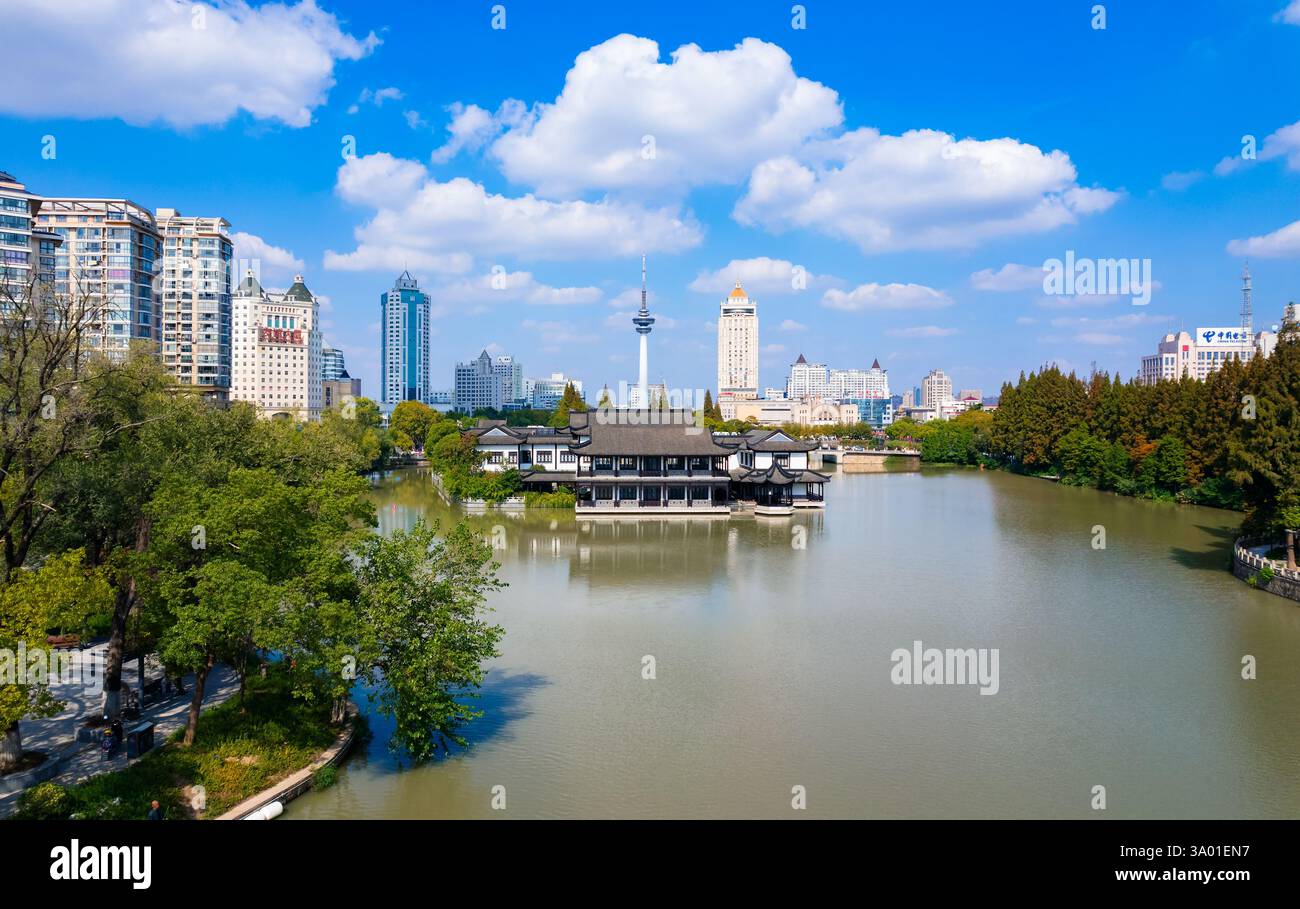 Urban Environment of Haohe Scenic Area, Nantong City, Jiangsu Province ...