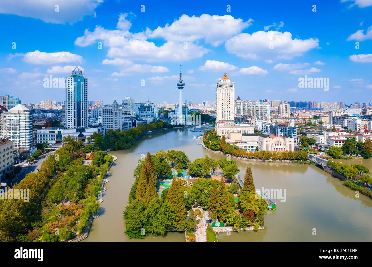 Urban Environment of Haohe Scenic Area, Nantong City, Jiangsu Province ...