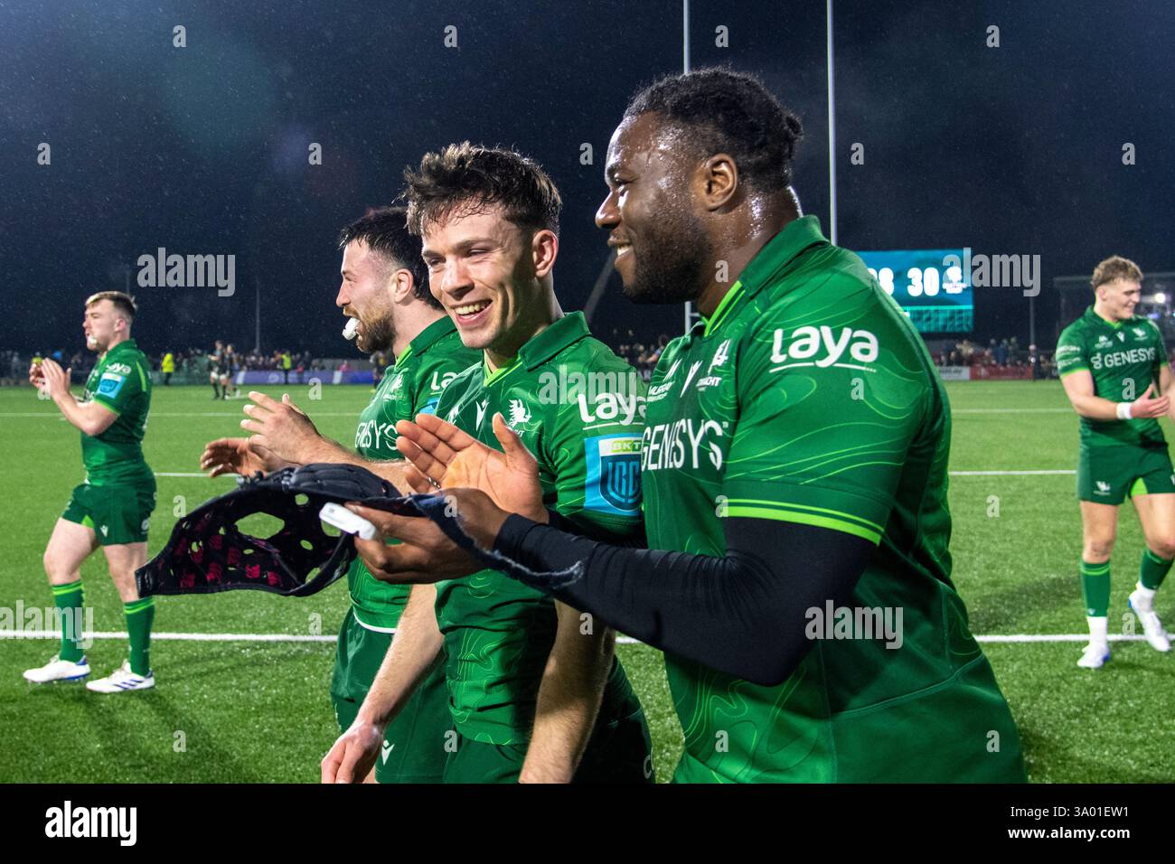 Galway, Ireland. 02nd Mar, 2025. Sam Illo of Connacht and Matthew ...