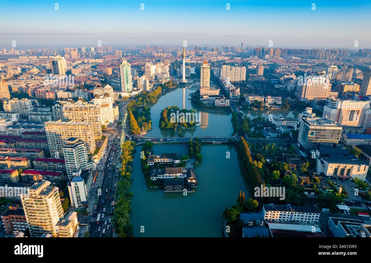 Urban Environment of Haohe Scenic Area, Nantong City, Jiangsu Province ...