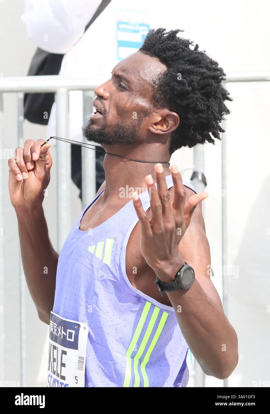 Tokyo, Japan. 2nd Mar, 2025. Tadese Takele of Ethiopia crosses the ...