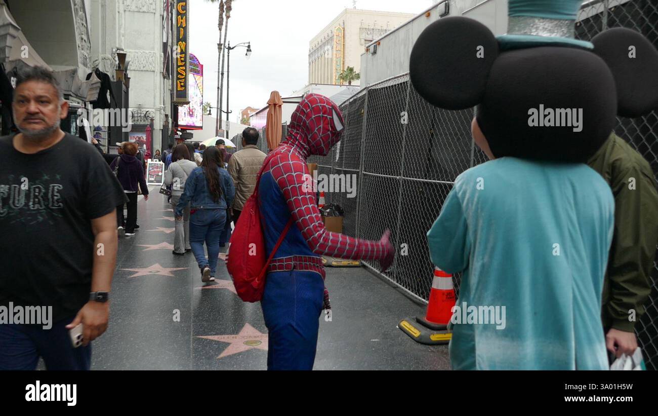 Hollywood, California, USA 1st March 2025 Spiderman on Walk of Fame at ...
