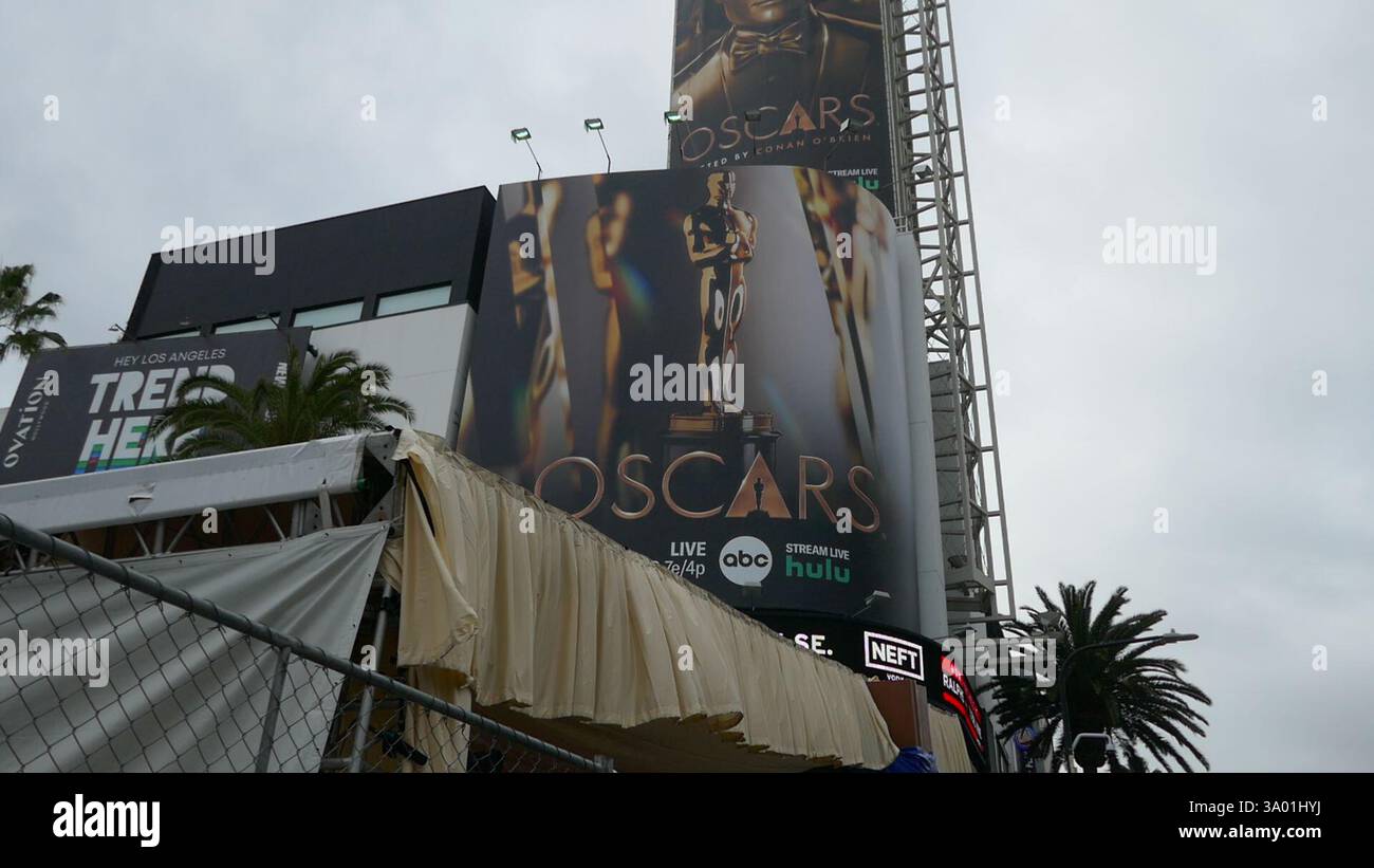 Hollywood, California, USA 1st March 2025 97th Oscars Setup on ...