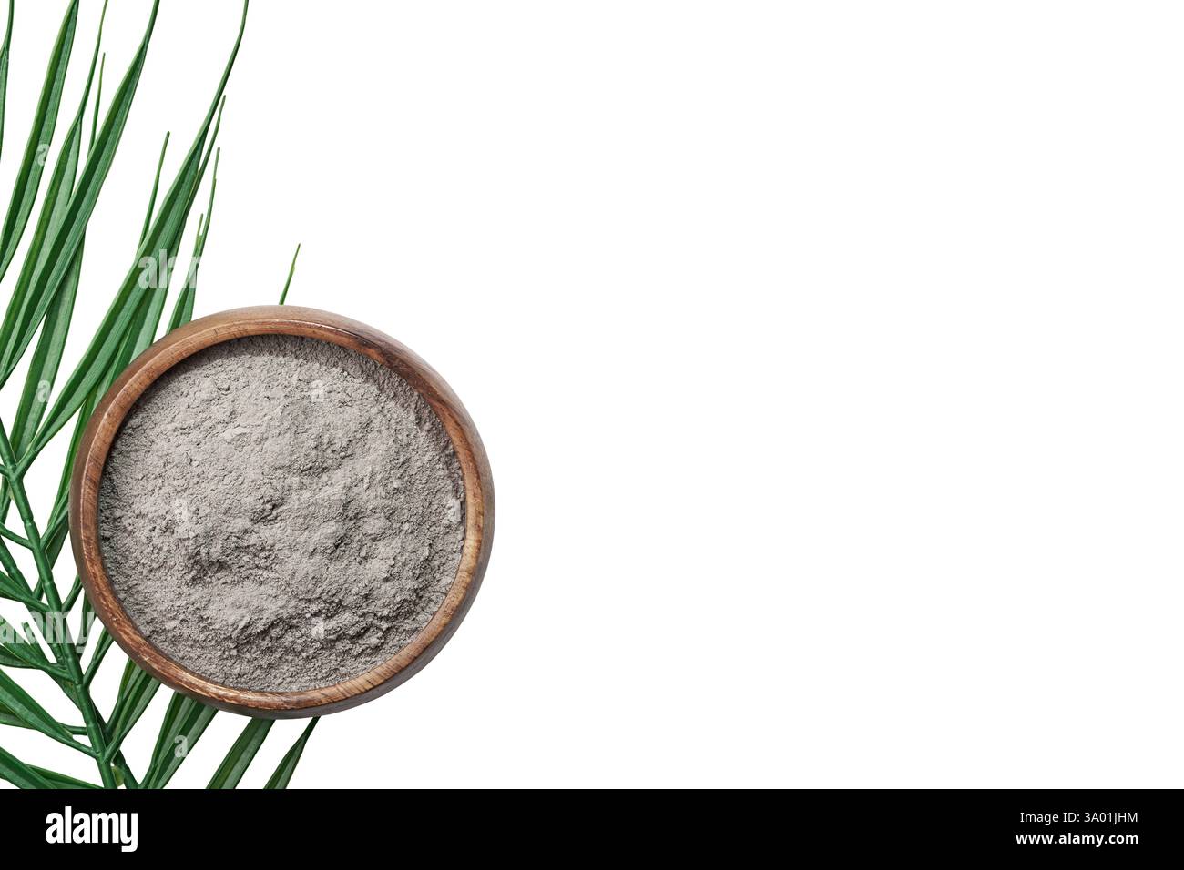 Bowl with ashes and palm branches cut out on white background. Ash ...