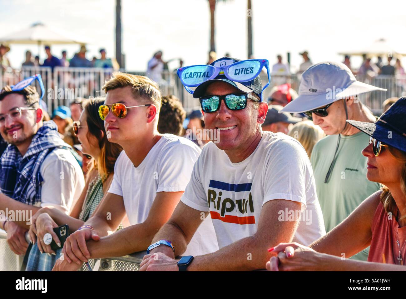 Concert festival goers at a California Music Festival Stock Photo - Alamy