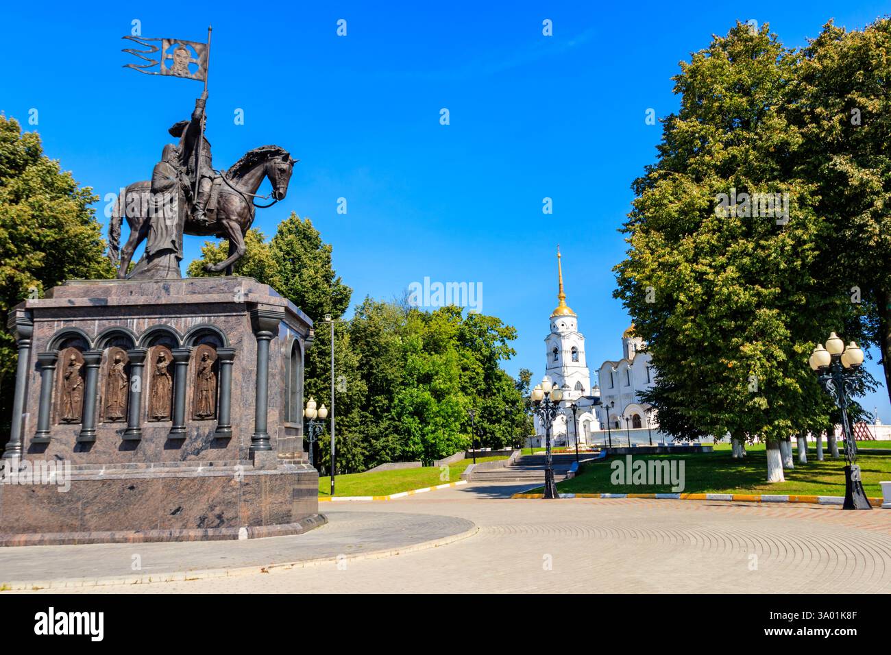Monument to founder of Vladimir city Prince Vladimir the Red Sun and ...