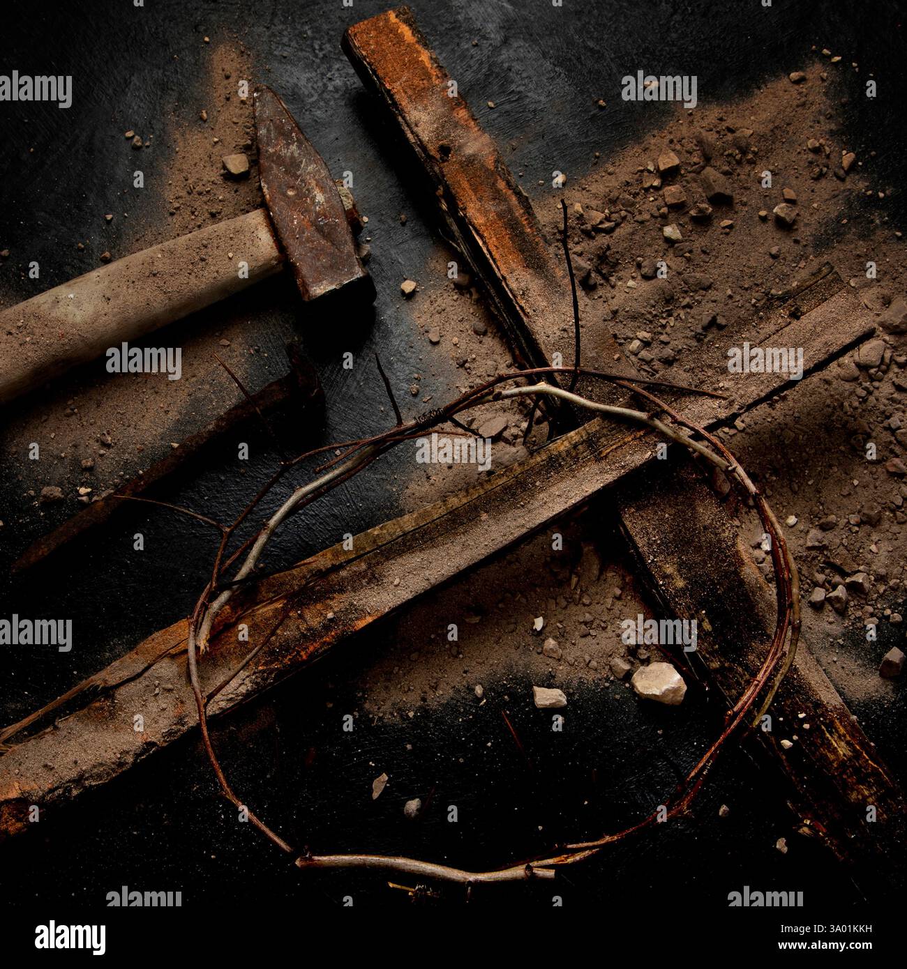 Crucifixion Of Jesus Christ . Top view Stock Photo - Alamy