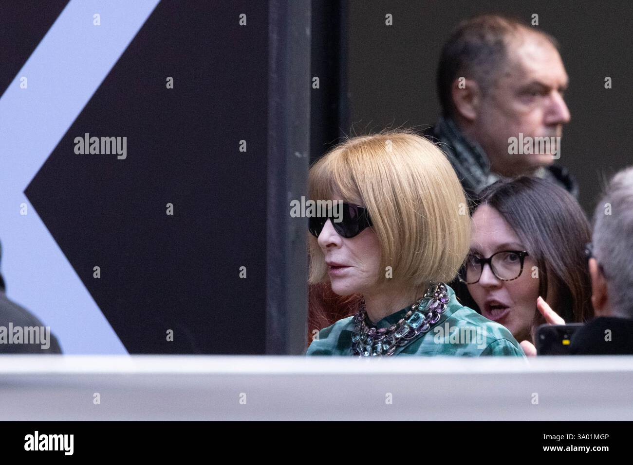 Anna Wintour is seen arriving the Dolce & Gabbana fashion show during ...