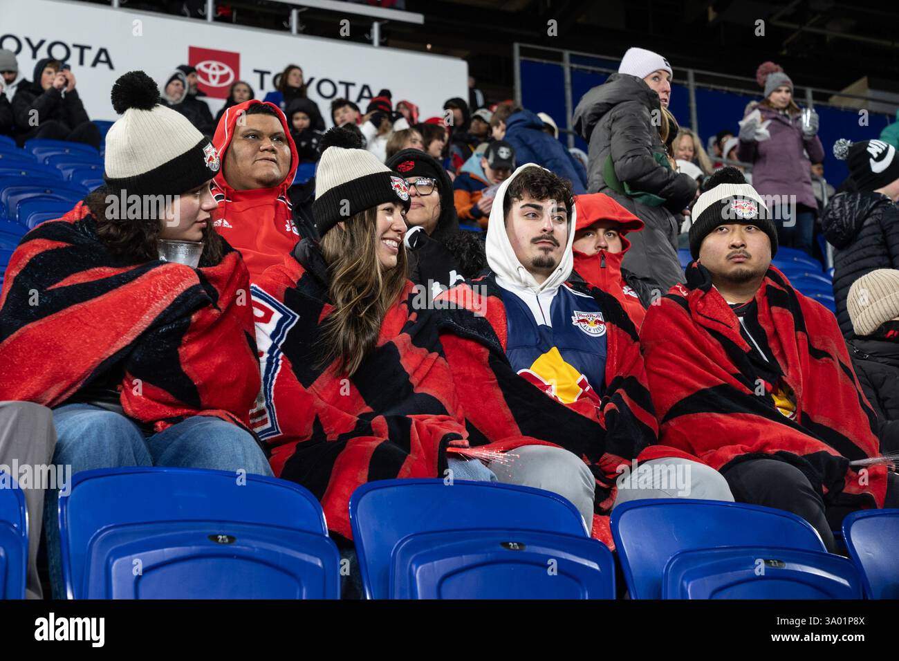 Harrison, USA. 01st Mar, 2025. Fans filled the stadium despite bitter ...