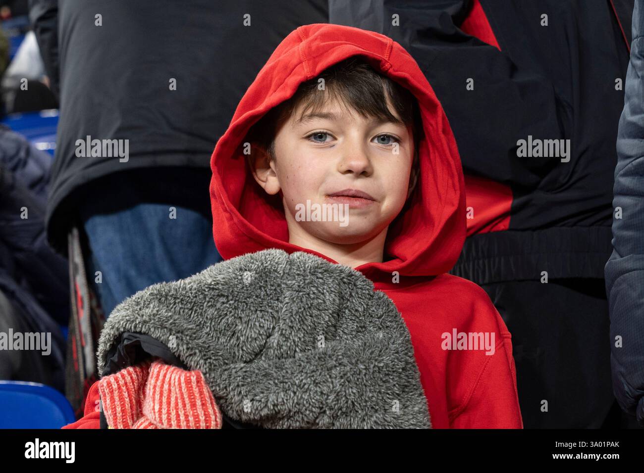 Harrison, USA. 01st Mar, 2025. Fans filled the stadium despite bitter ...