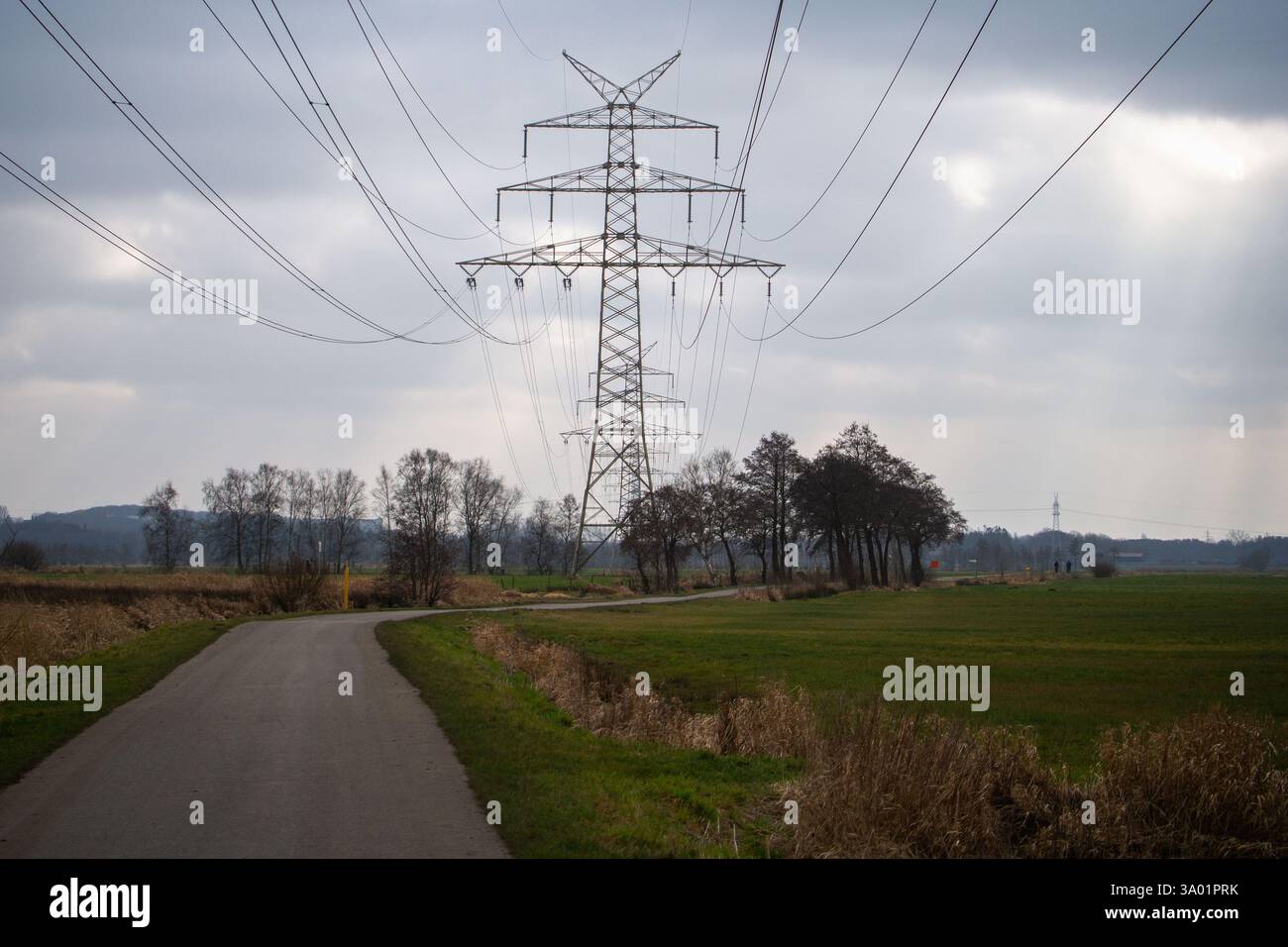 High power line over natural hi-res stock photography and images - Alamy