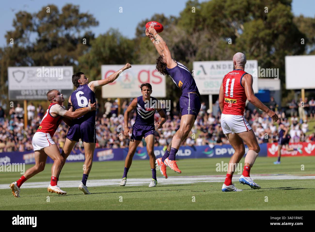 Luke Jackson of the Dockers marks the ball during the AFL Community ...