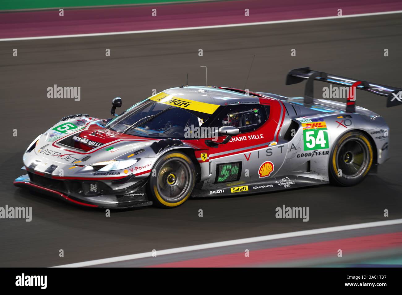 Ferrari GT car at FIA World Endurance Championship, WEC, Qatar 2025. a ...