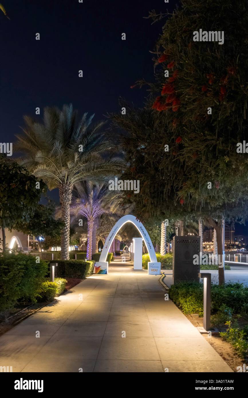 Lusail Marina park night view Stock Photo - Alamy
