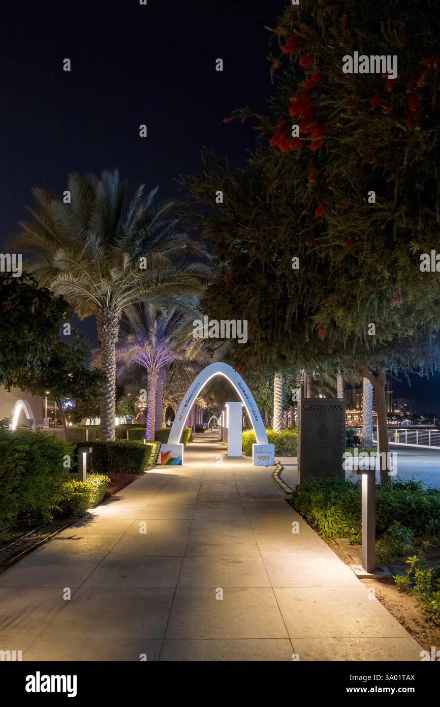 Lusail Marina park night view Stock Photo - Alamy