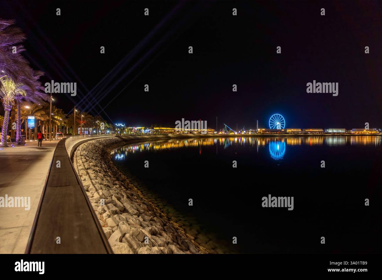 Lusail, Qatar - Mach 01, 2025: Lusail Winter Wonderland amusement park ...