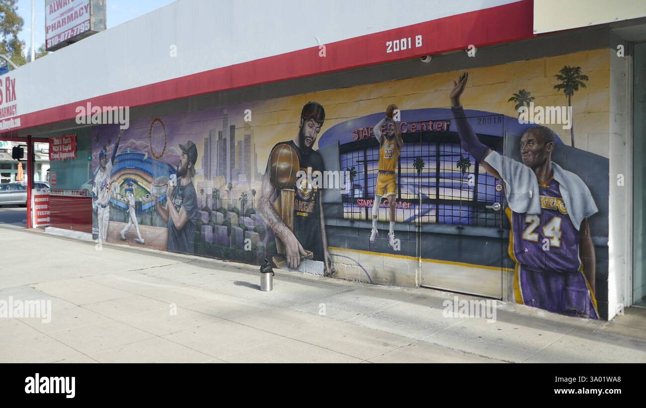 Los Angeles, California, USA 28th February 2025 Kobe Bryant and LeBron ...