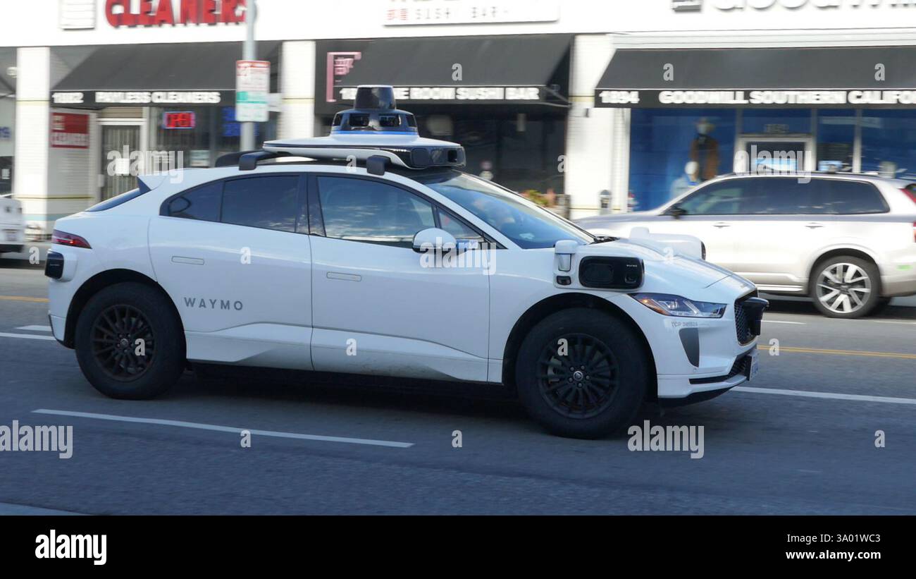 Los Angeles, California, USA 28th February 2025 Waymo Driverless Car in ...
