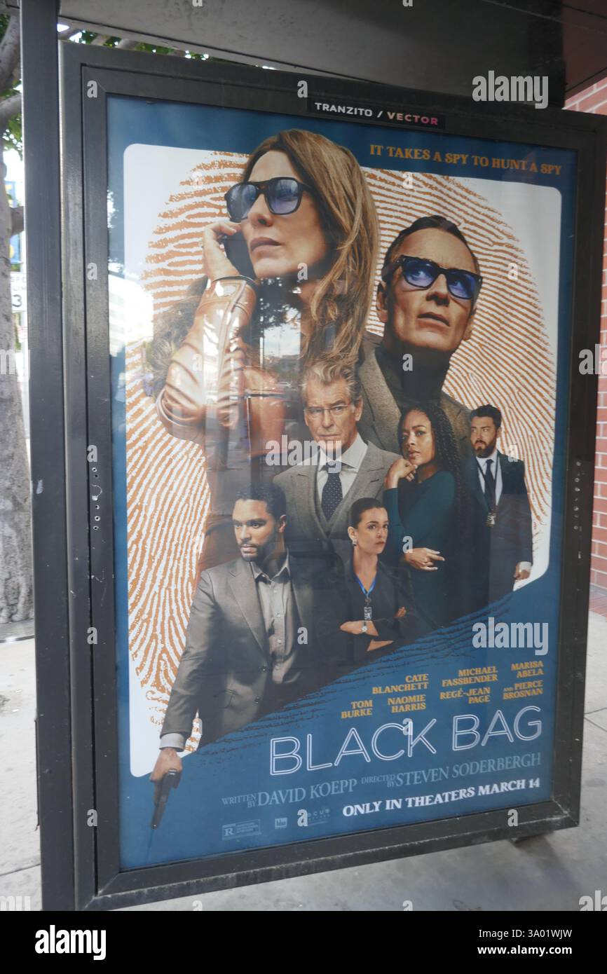 Los Angeles, California, USA 28th February 2025 Black Bag Billboard ...