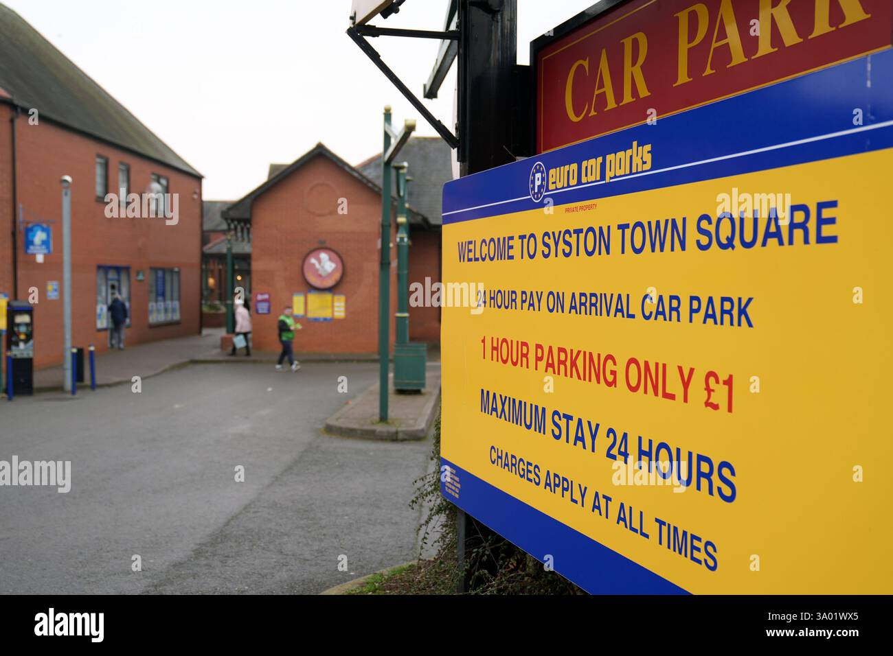 Syston Town Square car park in Leicestershire. Euro Car Parks has been ...