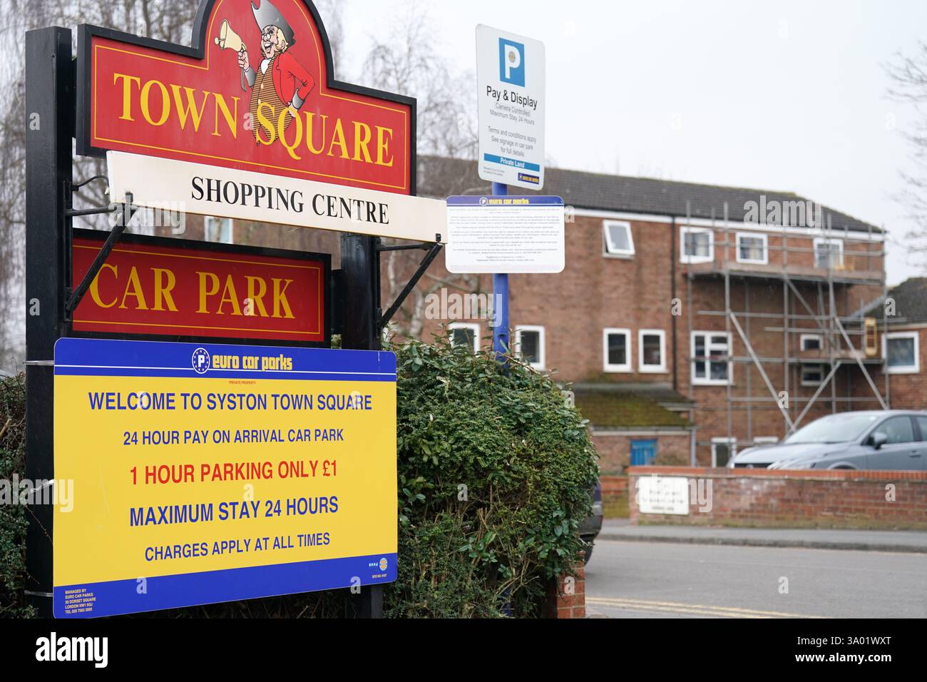 Syston Town Square car park in Leicestershire. Euro Car Parks has been ...