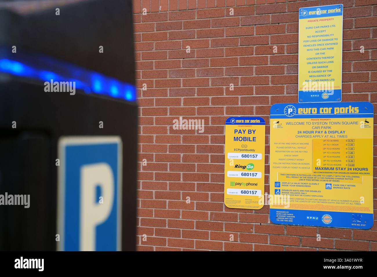 Syston Town Square car park in Leicestershire. Euro Car Parks has been ...