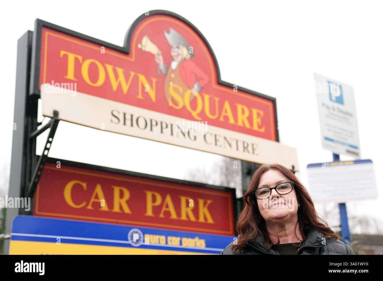 Motorist Debbie Dinckal in Syston Town Square car park in ...