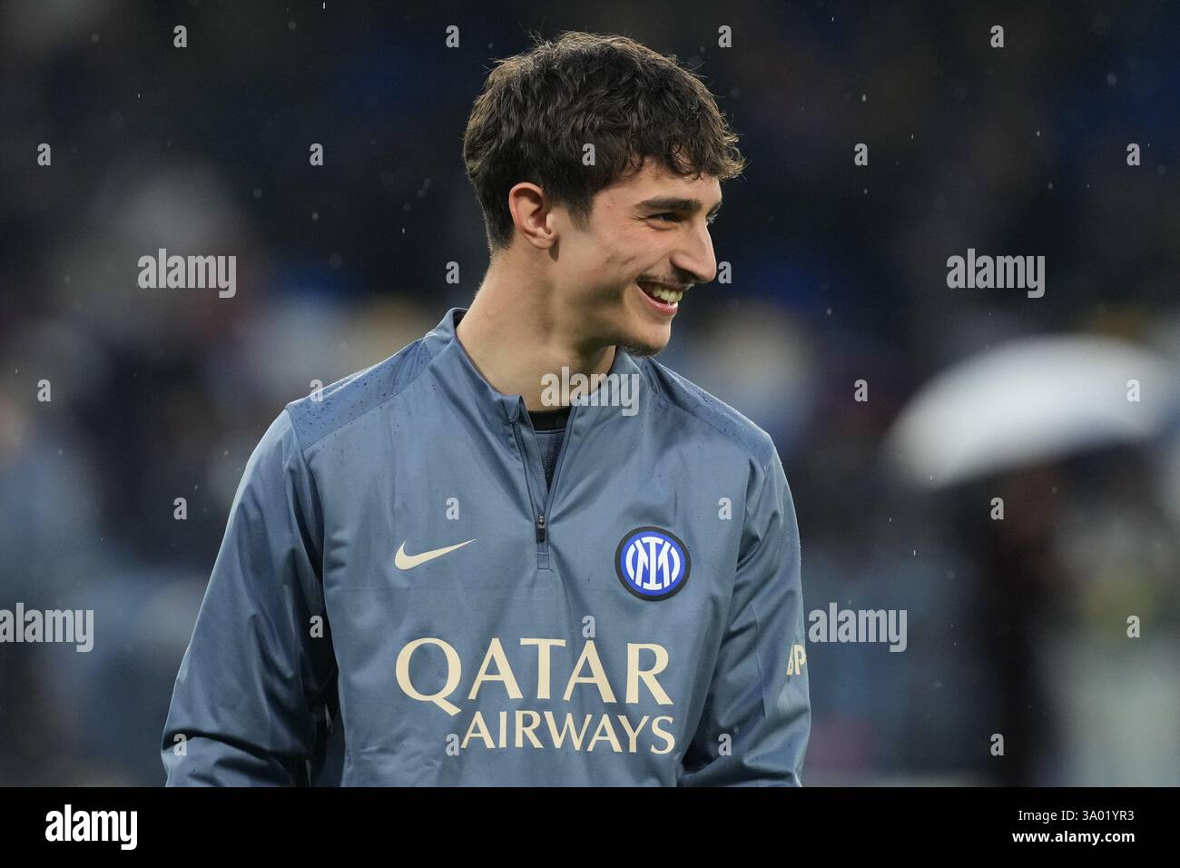 Naples, Italy. 1 Mar, 2025. Matteo Cocchi of FC Internazionale warms up ...
