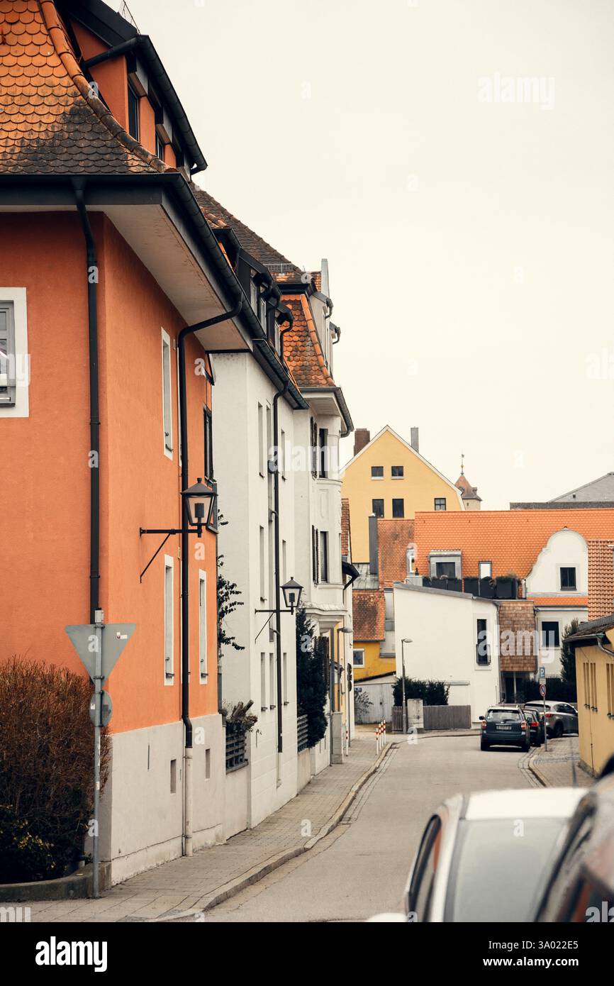 A detailed look at European rooftops with rustic orange tiles and ...