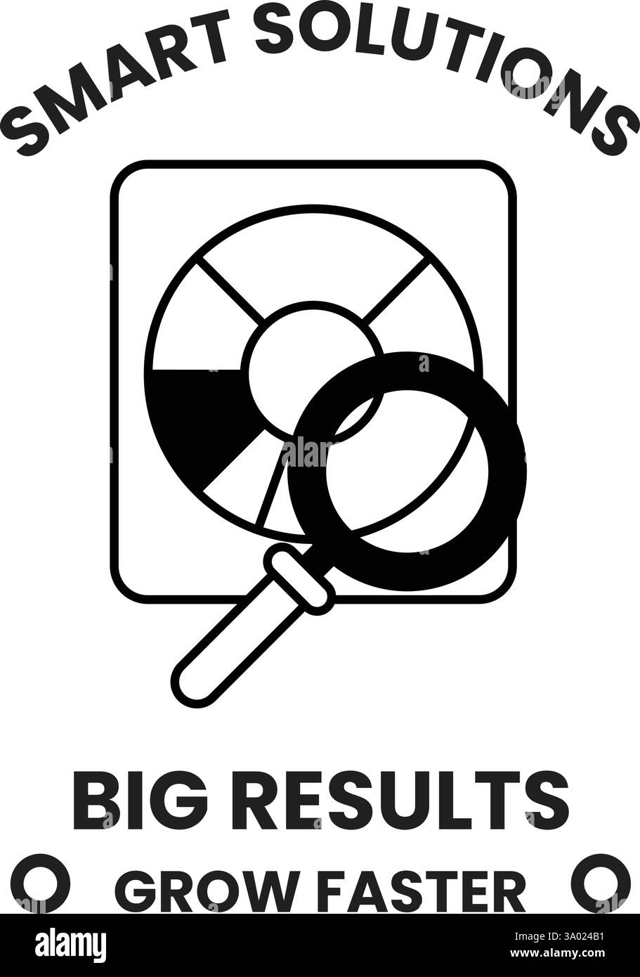 A white background with a black and white image of a magnifying glass ...