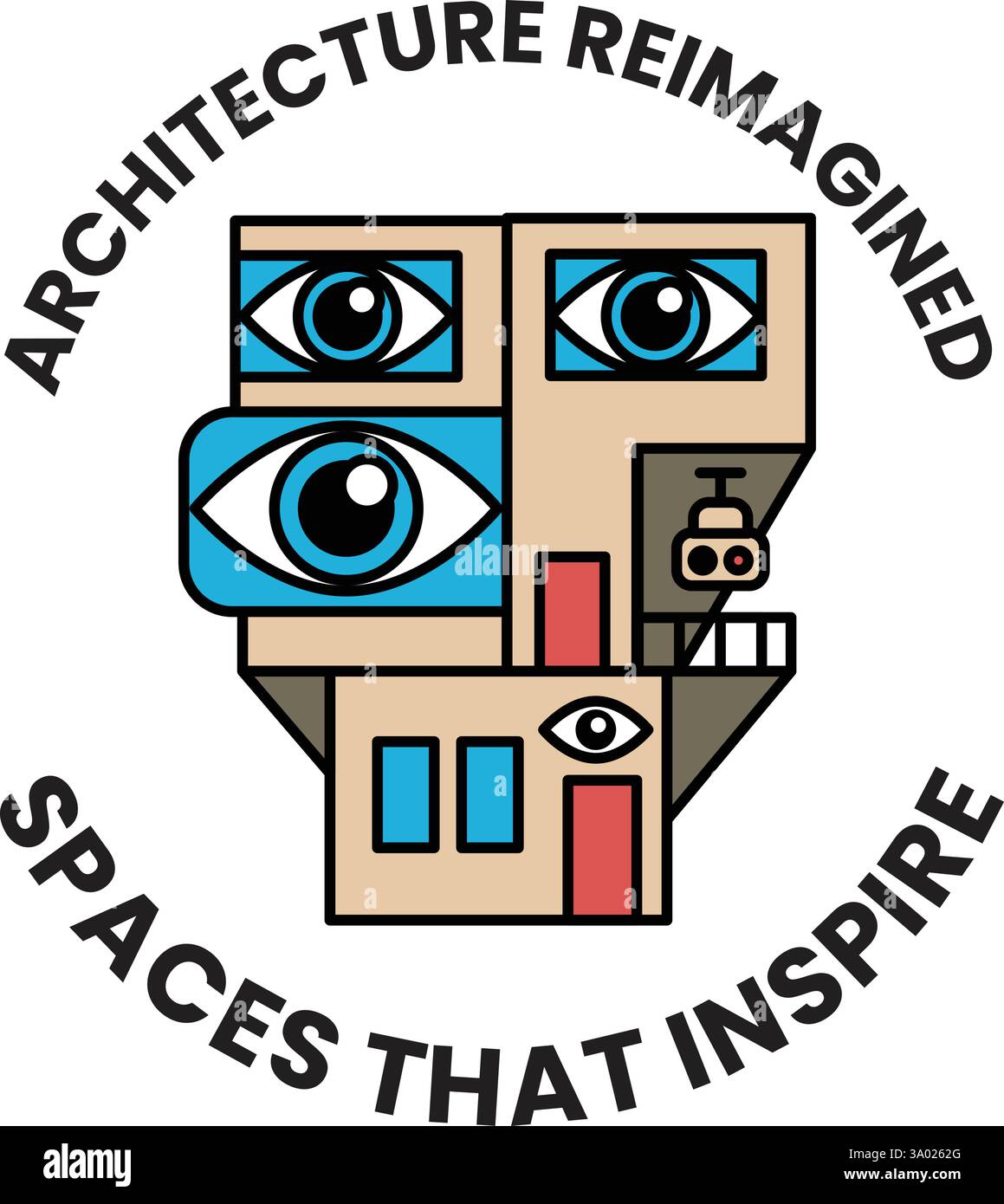 Architecture reimagined spaces inspire. A building with a face and eyes ...