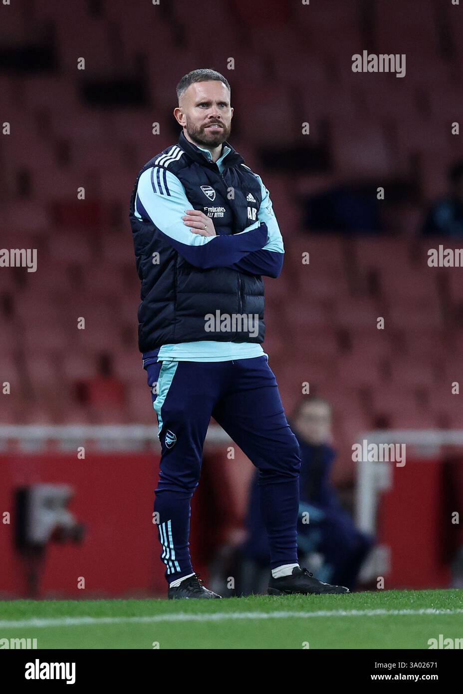 London, England, 28th February 2025. Adam Birchall Arsenal’s U18 Head ...