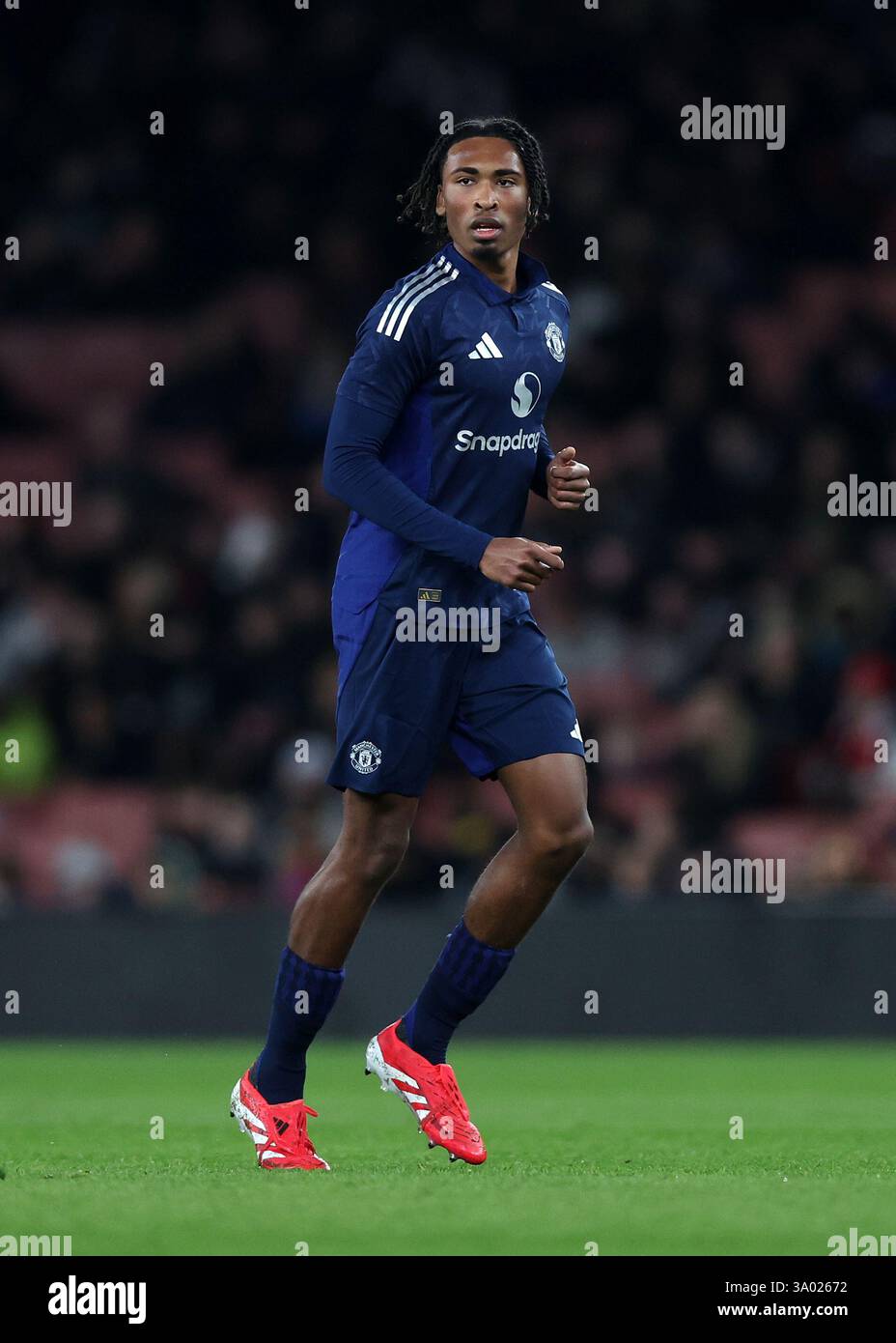 London, UK. 28th Feb, 2025. Reece Munro of Manchester United during the ...