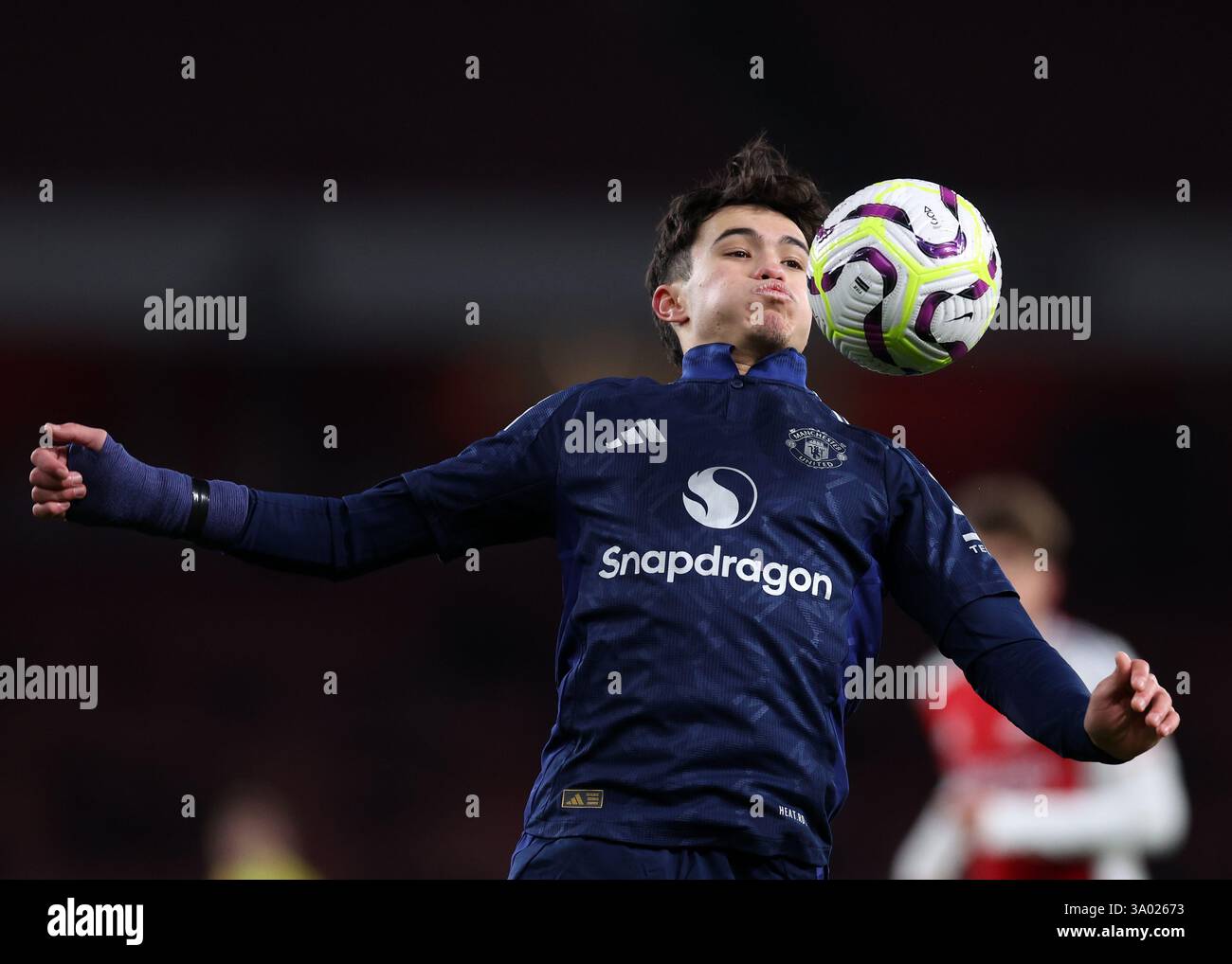 London, UK. 28th Feb, 2025. Gabriele Biancheri of Manchester United ...