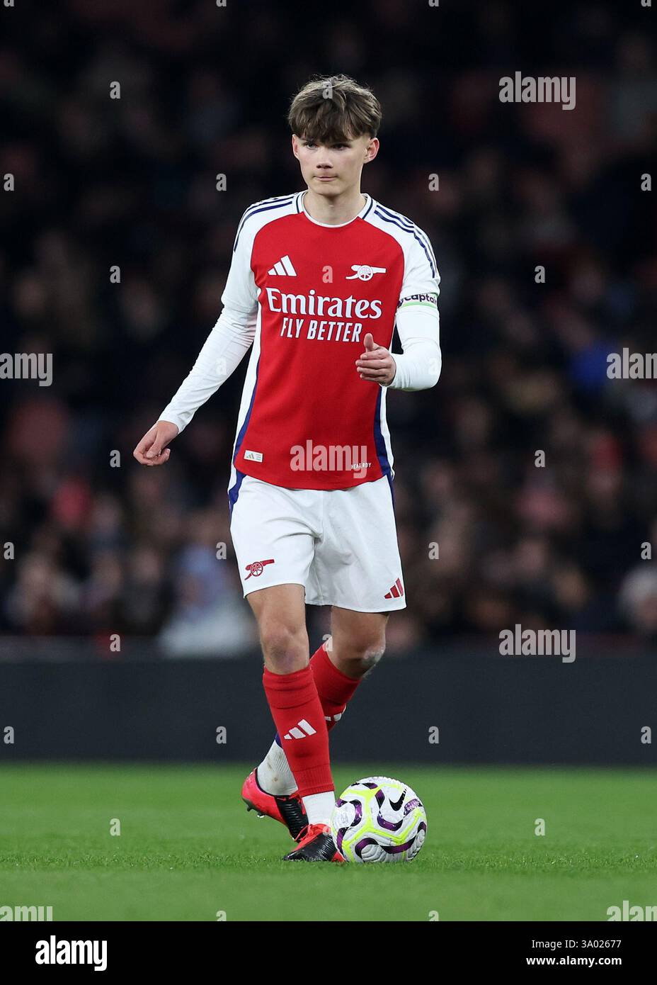 London, England, 28th February 2025. Will Sweet of Arsenal during the ...