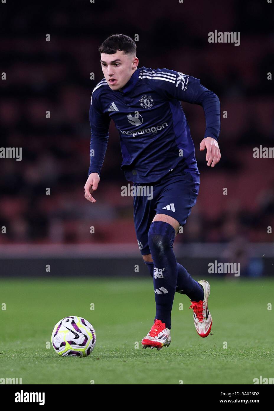 London, UK. 28th Feb, 2025. James Scanlon of Manchester United during ...