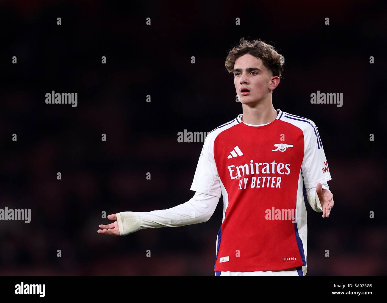 London, UK. 28th Feb, 2025. Max Dowman of Arsenal during the Arsenal ...