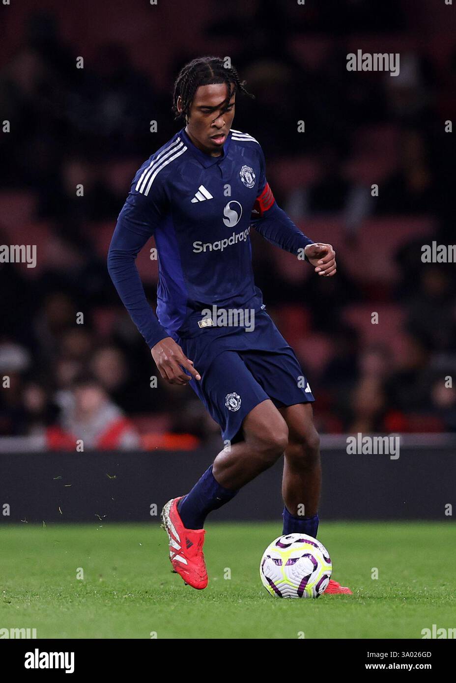 London, UK. 28th Feb, 2025. Reece Munro of Manchester United during the ...