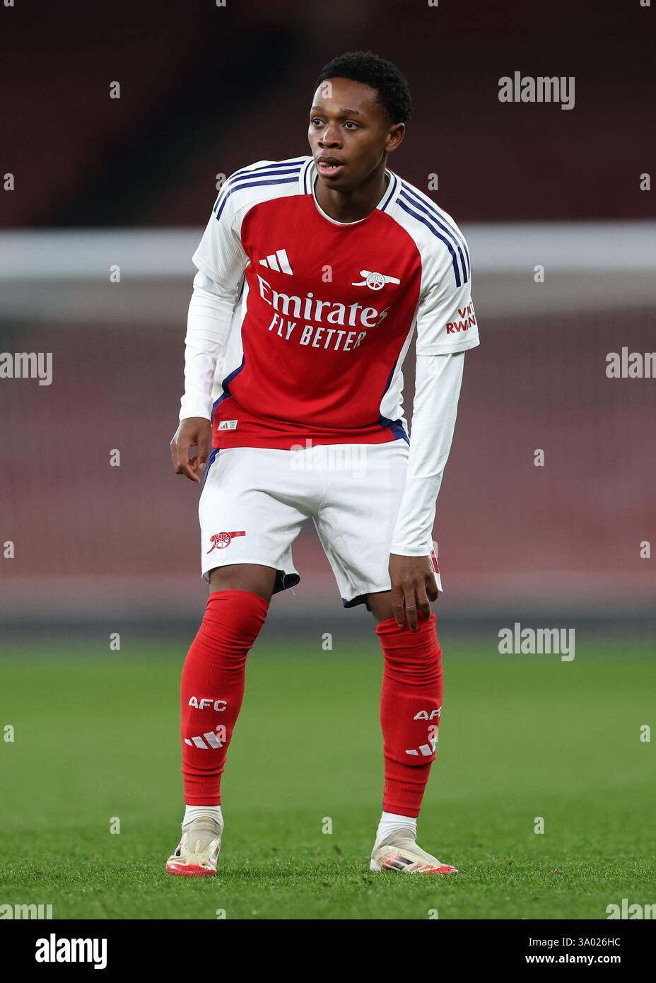 London, UK. 28th Feb, 2025. Brando Bailey-Joseph of Arsenal during the Arsenal U18 vs Manchester ...