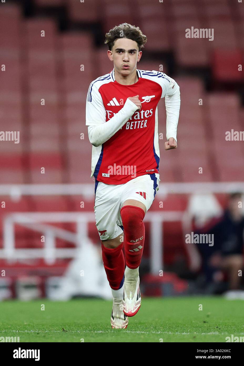 London, UK. 28th Feb, 2025. Max Dowman of Arsenal during the Arsenal ...
