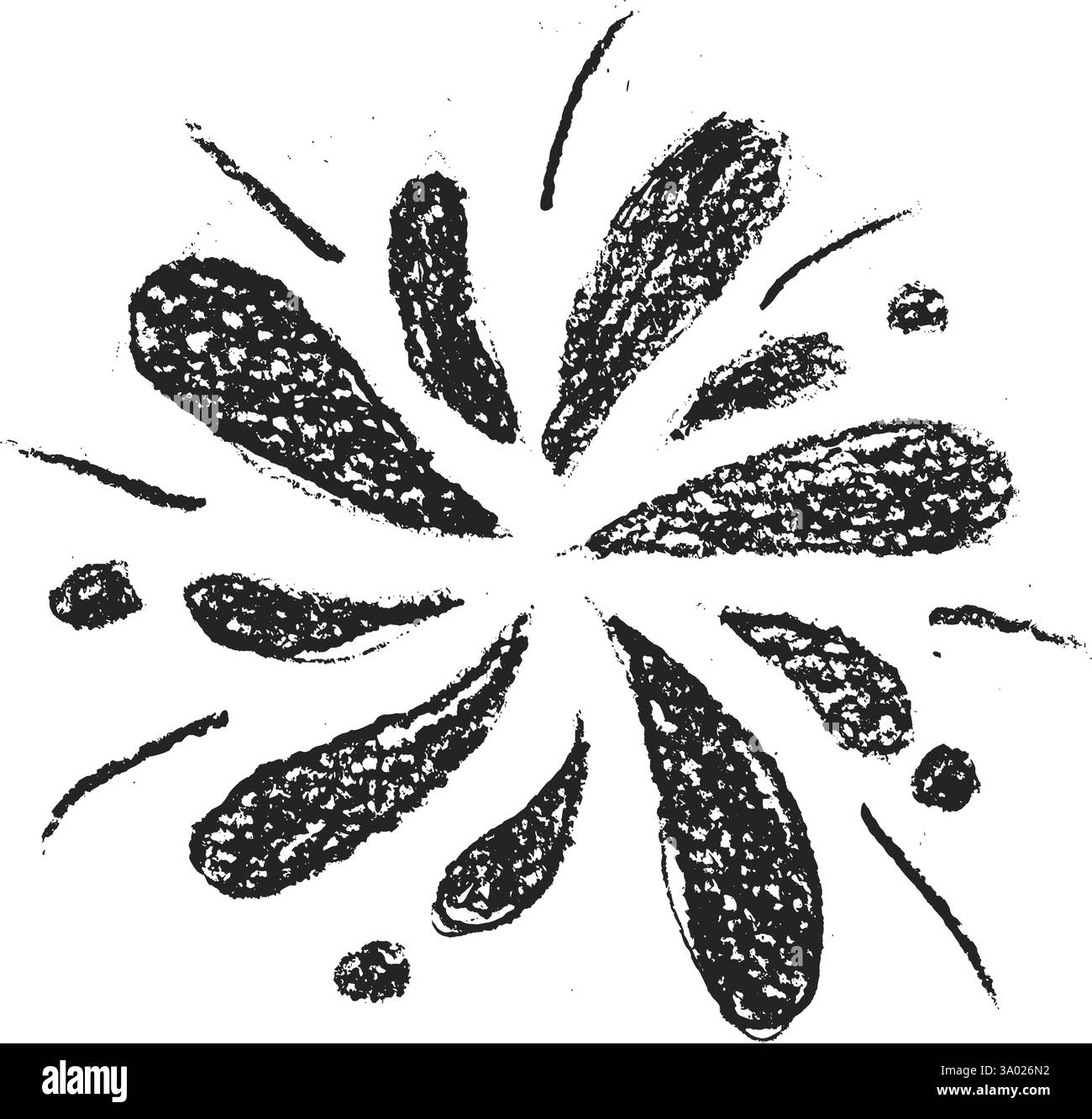 Firework crayon drawing isolated on white background. firecracker in ...